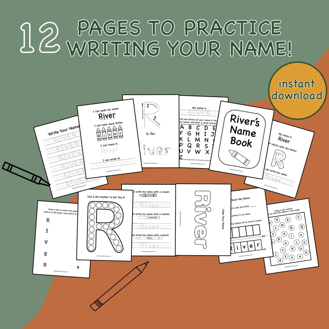 Personalized Name Worksheets Preschool Pre-k Kindergarten Learning ...