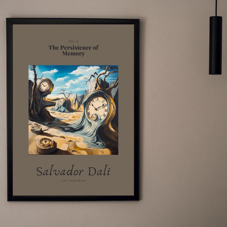 Salvador Dalí Inspired the Persistence of Memory Poster 5 Color ...