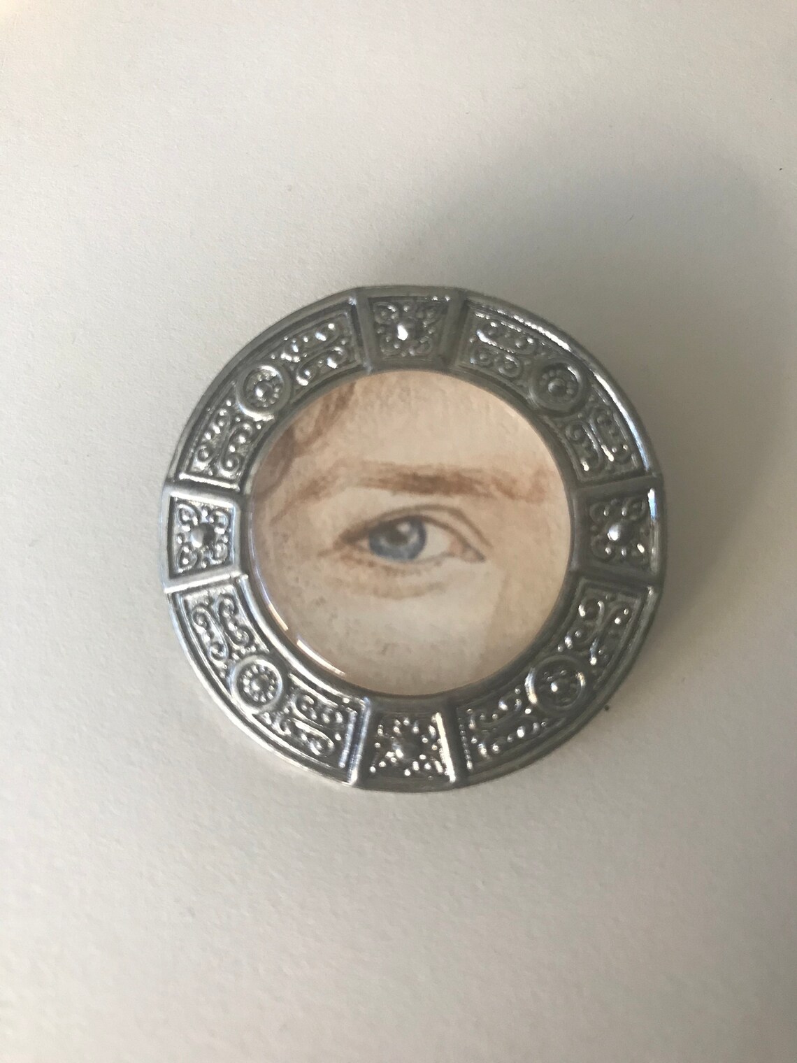 Outlander Hand-painted Lover's Eye Miniature Brooch Original Painting ...