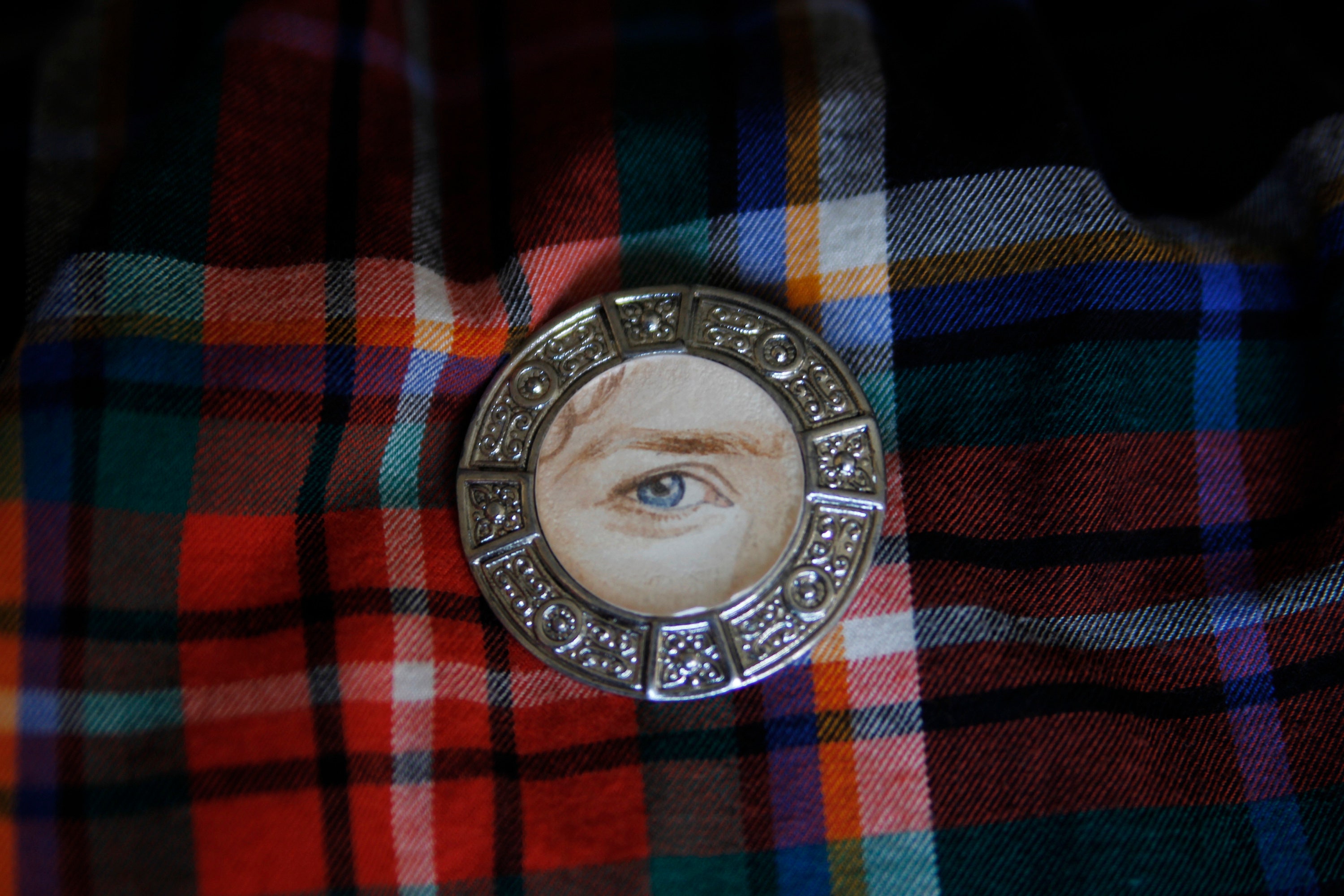 Outlander Hand-painted Lover's Eye Miniature Brooch Original Painting ...