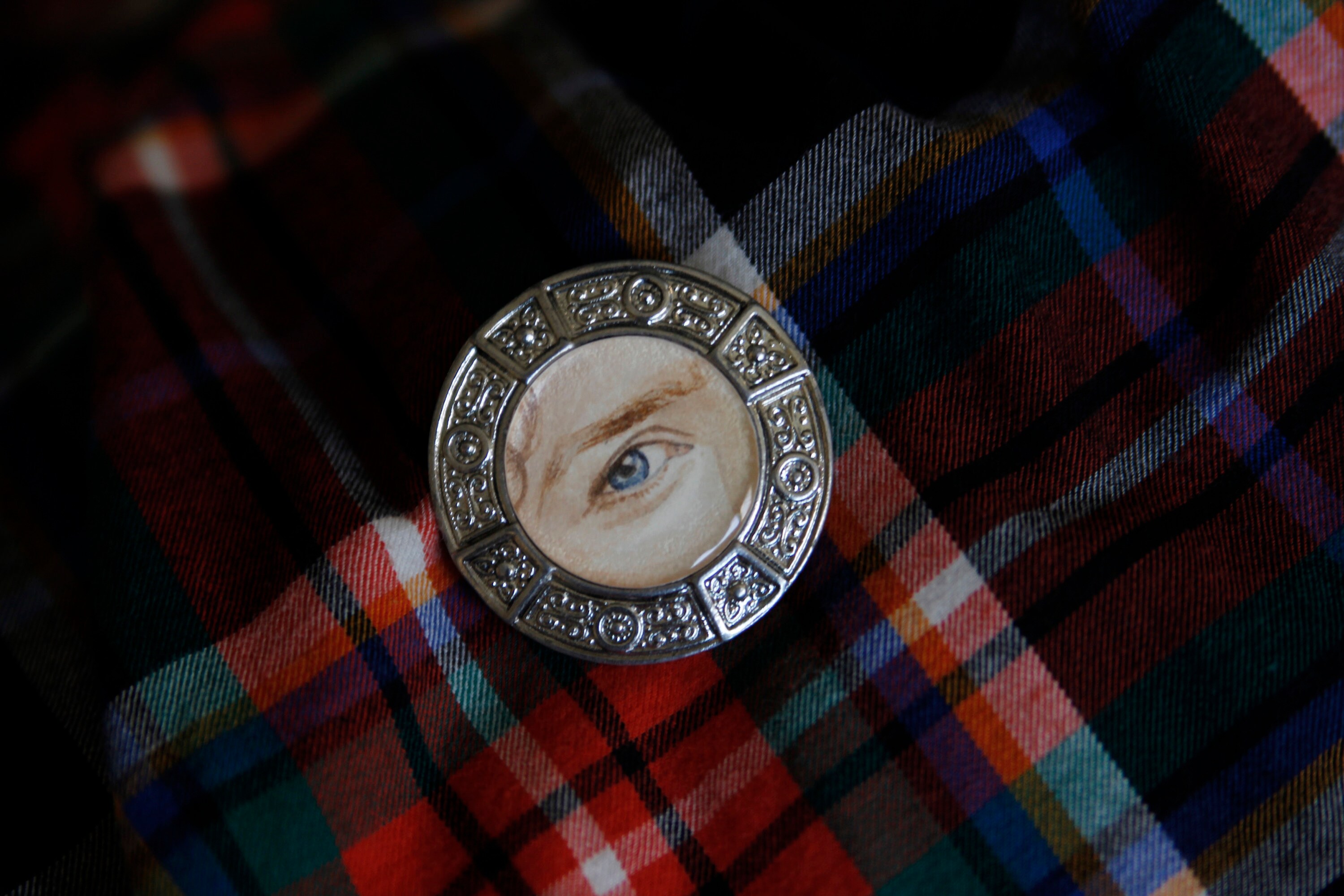Outlander Hand-painted Lover's Eye Miniature Brooch Original Painting ...