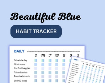 Pastel Printable Daily Habit Tracker 8.5x11 - Etsy