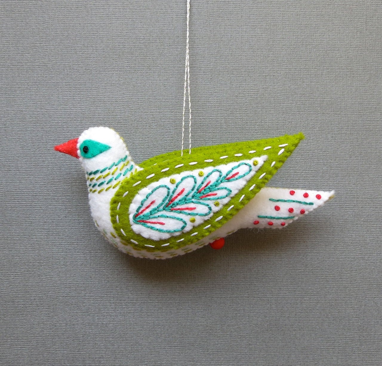 Turtle Dove PDF pattern for a hand sewn wool felt ornament | Etsy