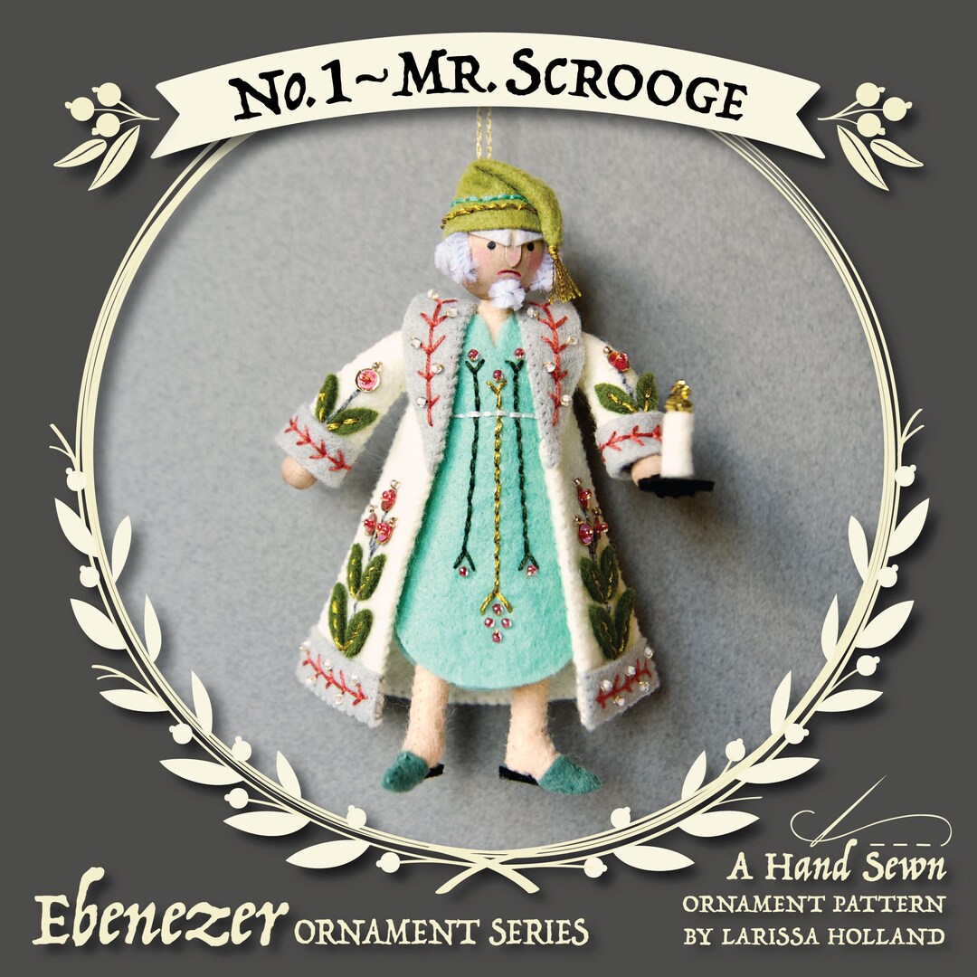 Mr. Scrooge PDF Pattern for a Hand Sewn Wool Felt Christmas Ornament ...
