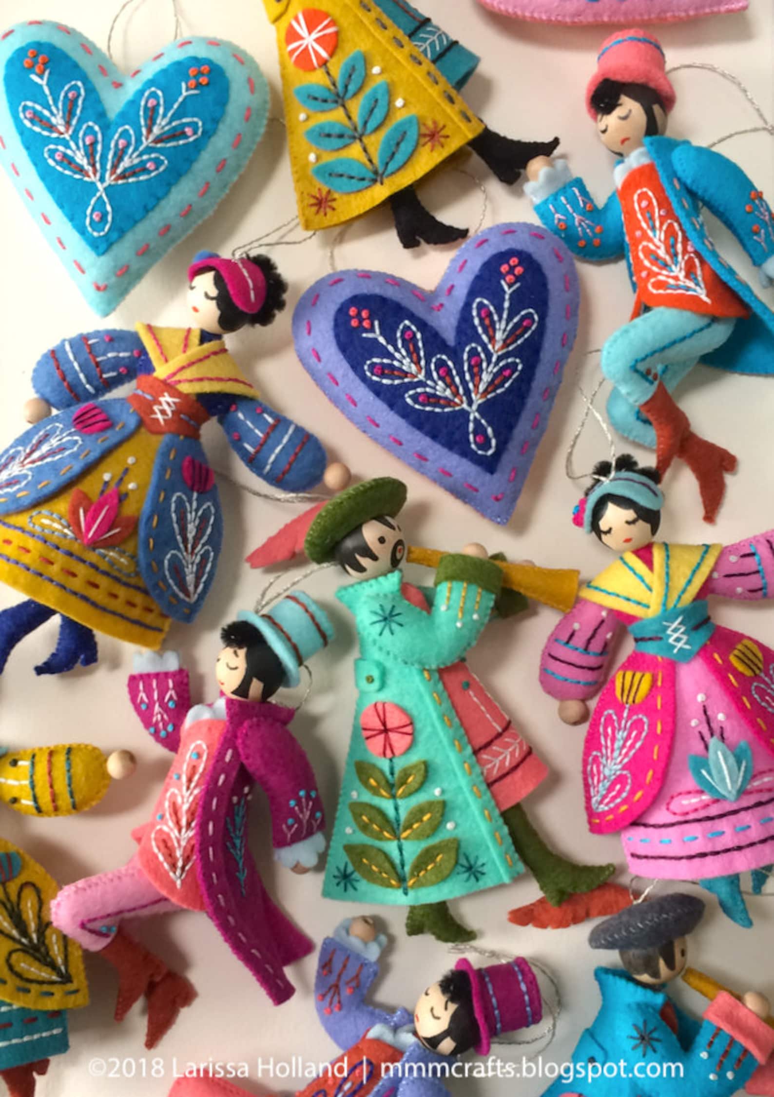 Twelve Days Series 10-12 PDF Pattern Bundle for Hand Sewn Wool Felt ...