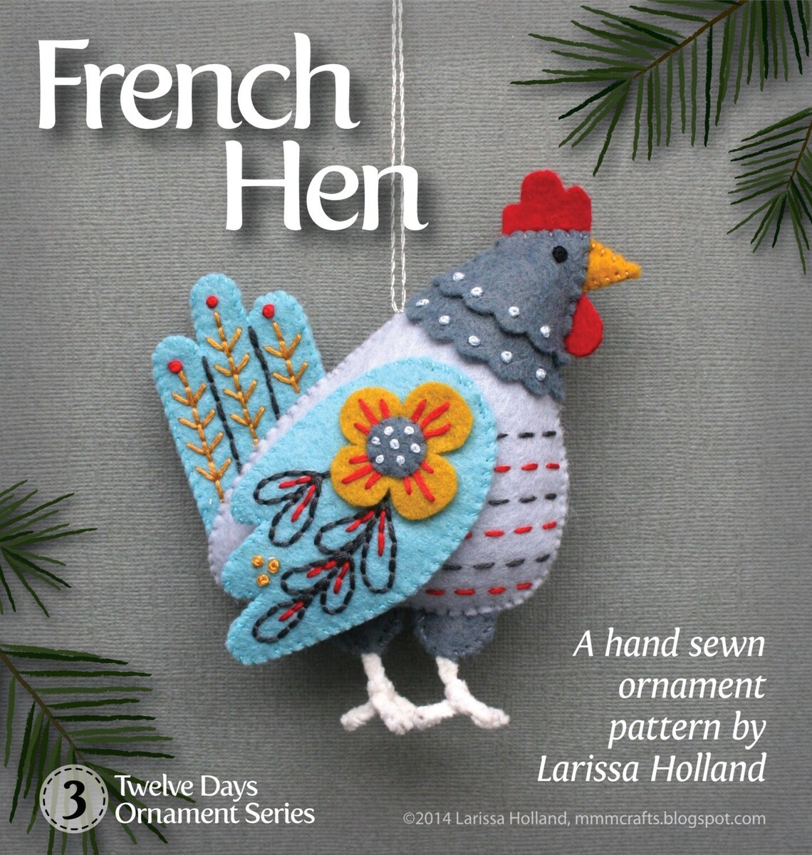 French Hen PDF Pattern for a Hand Sewn Wool Felt Ornament - Etsy
