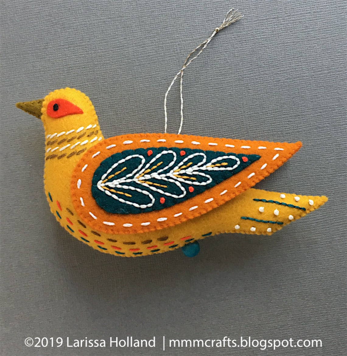 Turtle Dove PDF pattern for a hand sewn wool felt ornament | Etsy