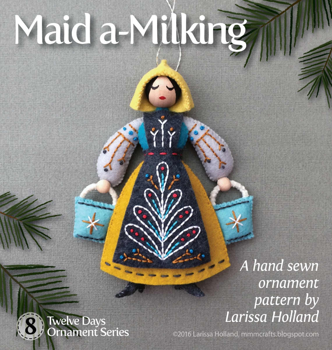 Maid A-milking PDF Pattern for a Hand Sewn Wool Felt Ornament - Etsy