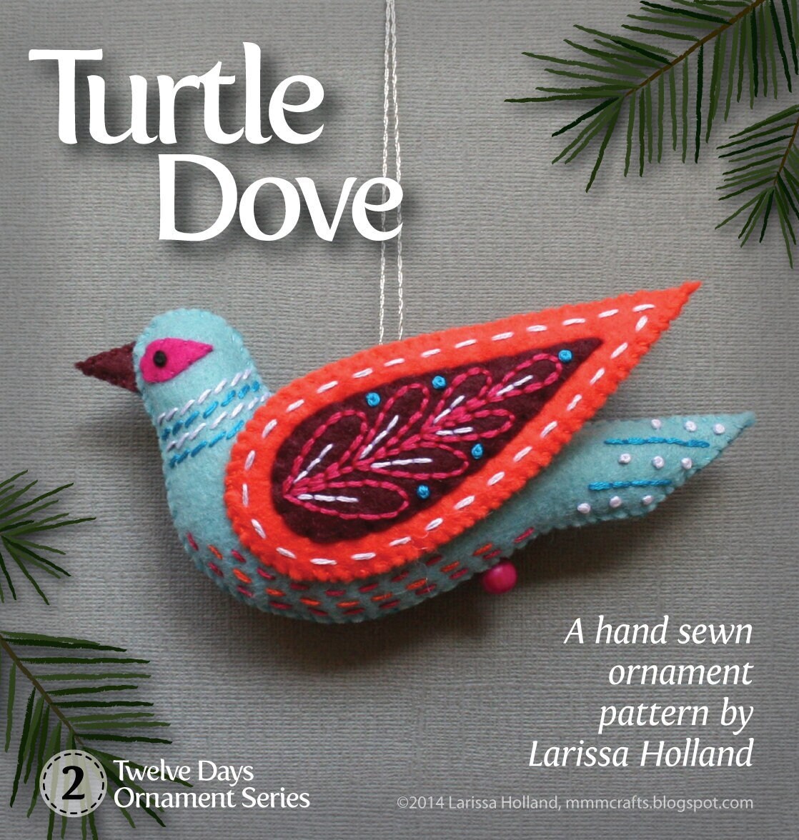 Turtle Dove PDF Pattern for a Hand Sewn Wool Felt Ornament - Etsy Canada