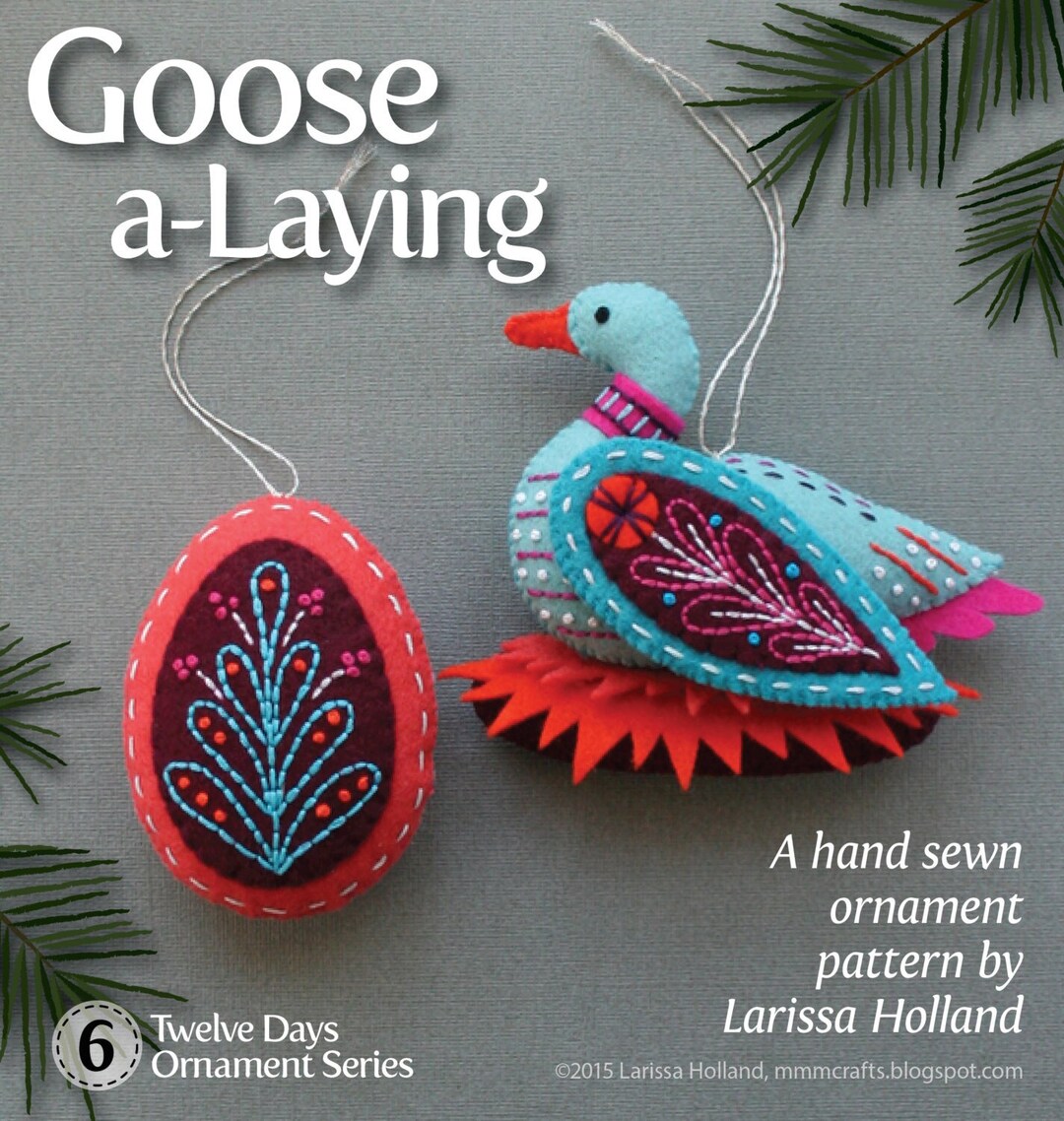 Goose A-laying PDF Pattern for a Hand Sewn Wool Felt Ornament - Etsy