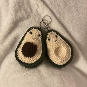 Crochet Couples Keychain — Avocado Amigurumi Pair, Handmade Couples ...