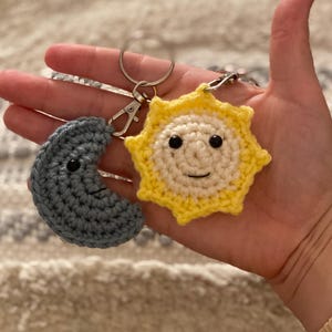 Crochet Couples Keychain - Sun and Moon - Etsy