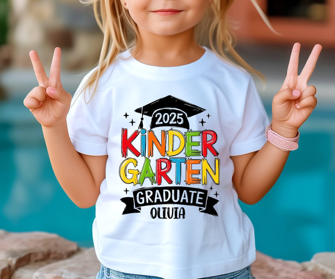 Personalized Kindergarten Graduation Shirt, Custom Kindergarten Grad ...