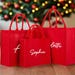 Personalized Red Christmas Gift Bags, Custom Christmas Sacks Xmas Party ...