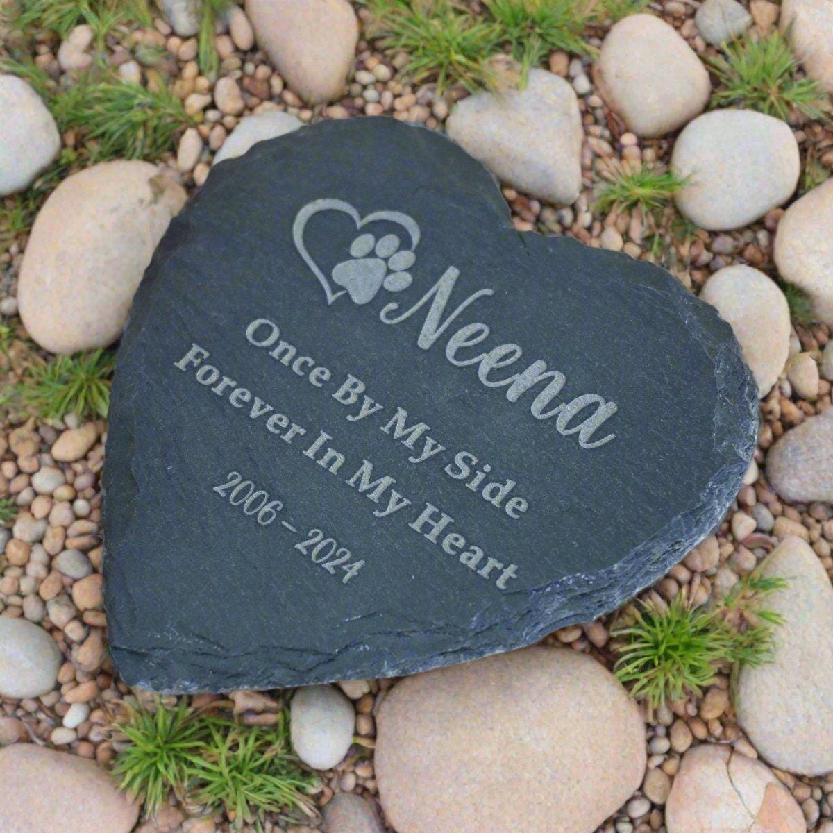 Personalized Pet Memorial Stone, Custom Engraved Dog Cat Memorial ...
