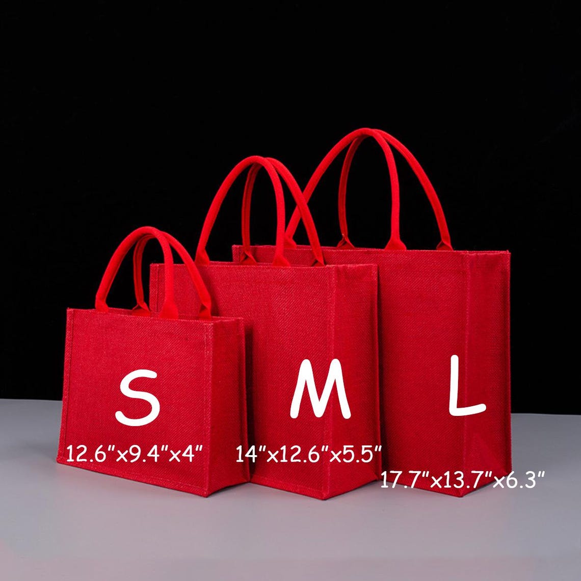 Personalized Red Christmas Gift Bags, Custom Christmas Sacks Xmas Party ...