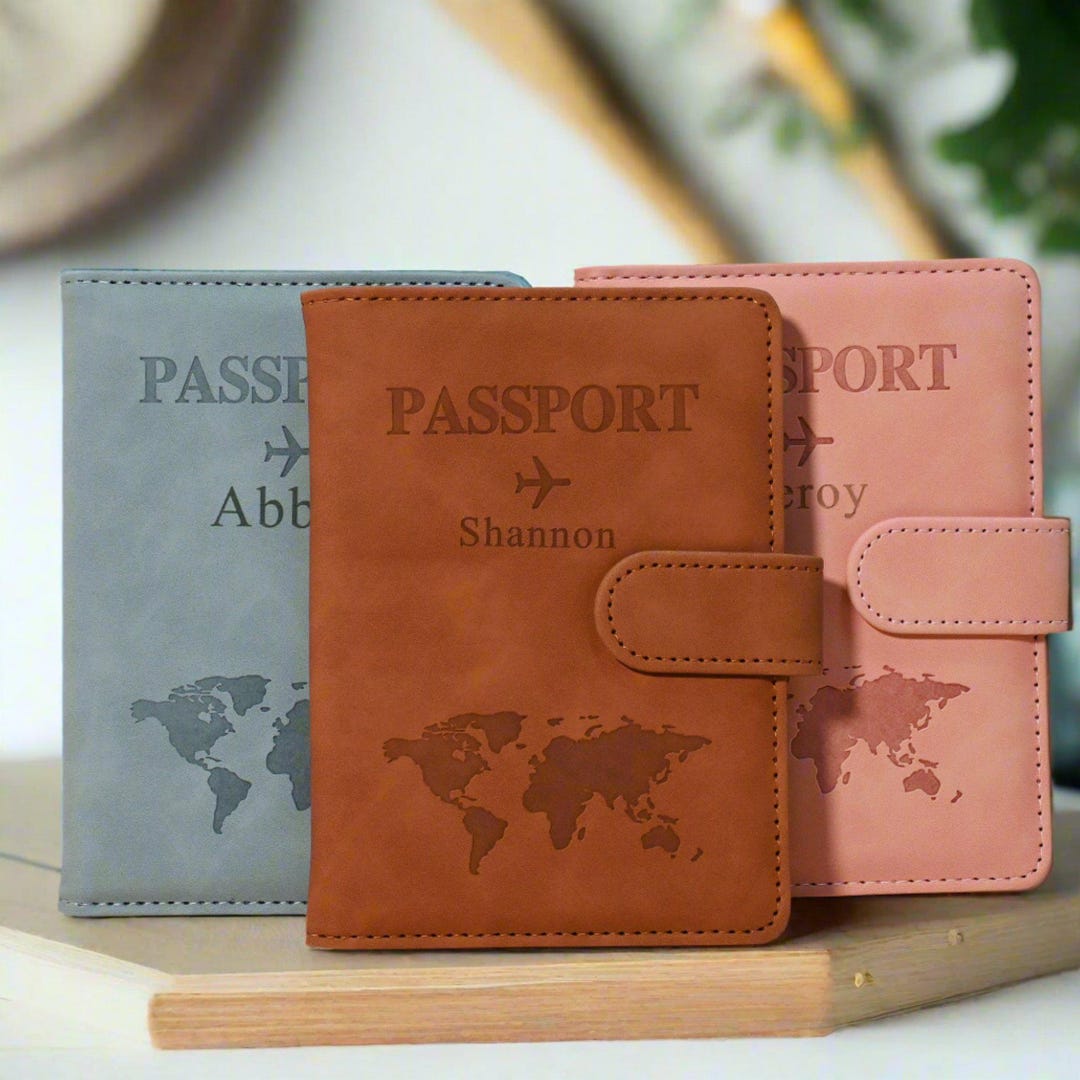 Personalized Passport Cover, Custom Engraved Leather Passport Case ...