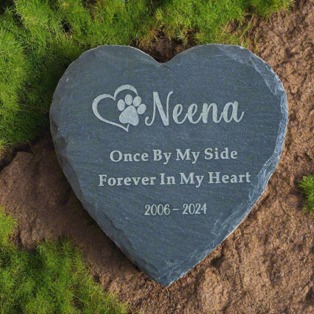 Personalized Pet Memorial Stone, Custom Engraved Dog Cat Memorial ...