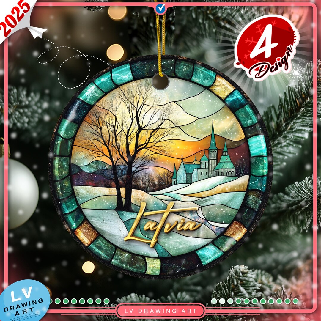 Latvia Christmas Ornament 2026, Riga Souvenir, Baltic States Travel ...