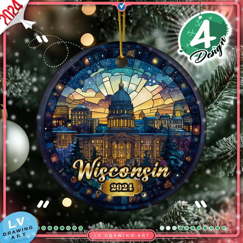 Wisconsin Ornament - Etsy