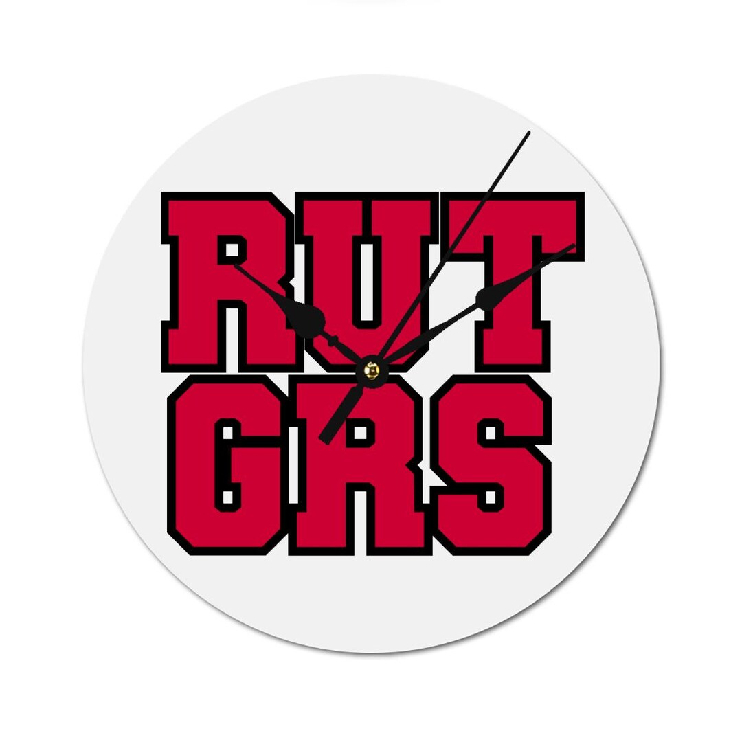 Rutgers Modern Wood Clock Exclusive Phonetic Spelling of RUT-GRS 3 ...