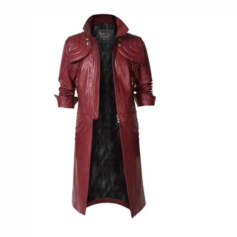 Men's Devil-inspired Dante Demon Slayer Leather Trench Coat Handmade ...