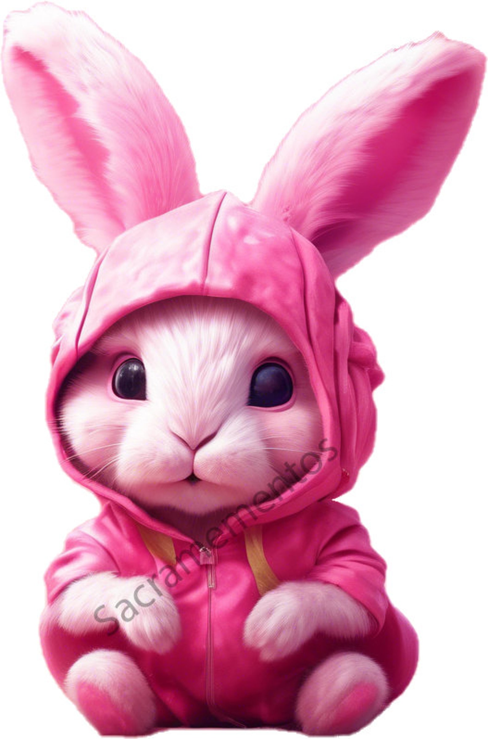 Cute Pink Bunny Rabbit PNG for Instant Download and Sublimation ...