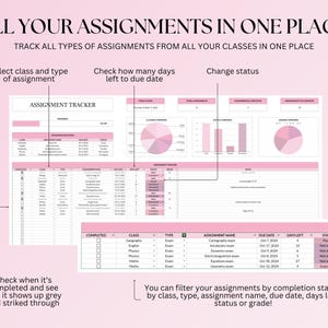 Simple Student Planner Spreadsheet, Assignment Tracker Google Sheets ...