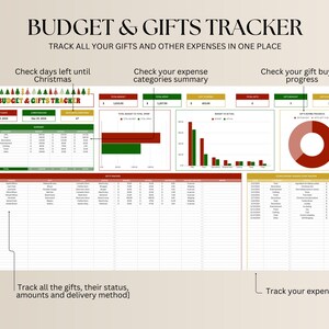 Christmas Planner Spreadsheet, Christmas Gift Tracker, Google Sheets ...