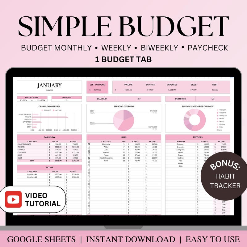 Baker Google Spreadsheet - Etsy