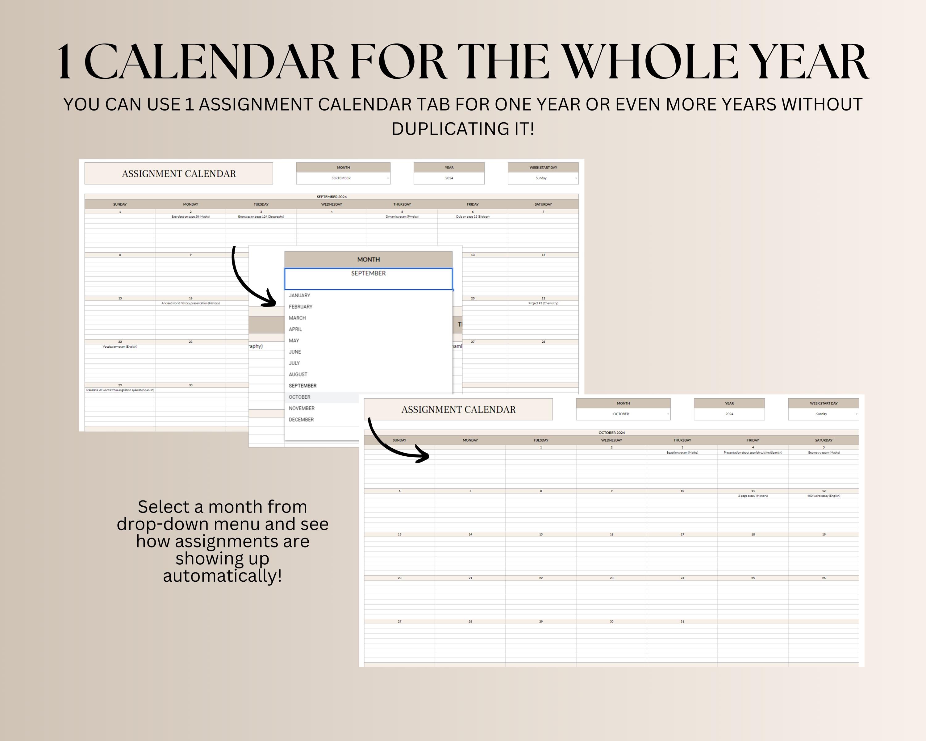 Simple Student Planner Spreadsheet, Assignment Tracker Google Sheets ...