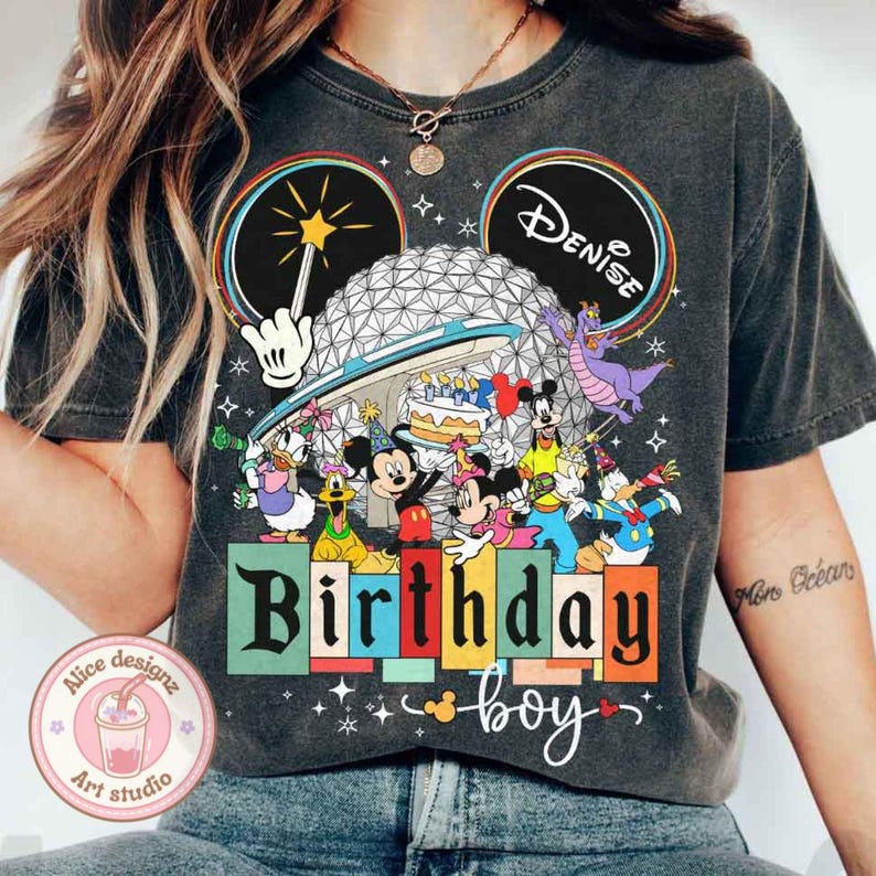 Personalized Disney Epcot Birthday Shirt, Birthday Girl Boy Squad ...