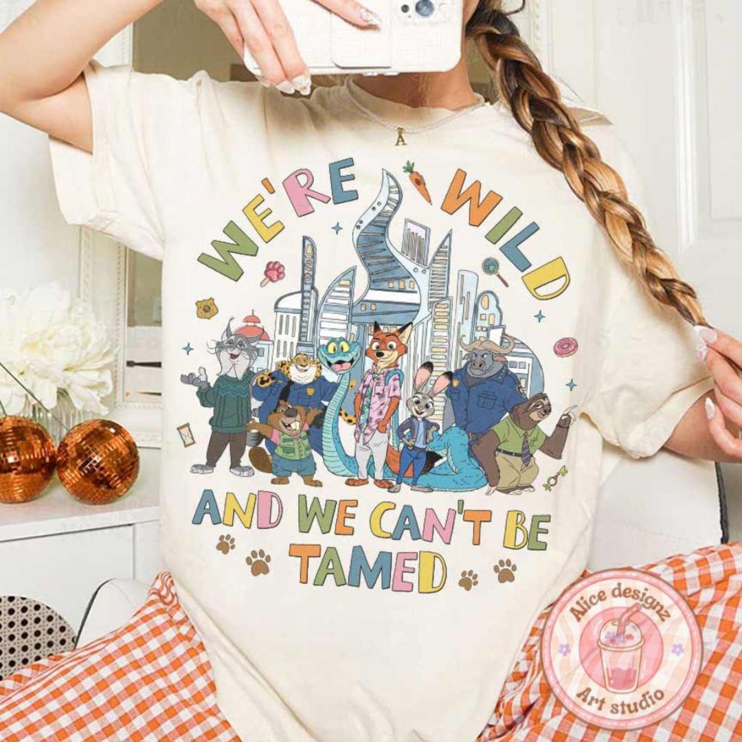 Vintage Zootopia Judy Rabbit and Nick Fox Disney Shirt, We're Wild and ...
