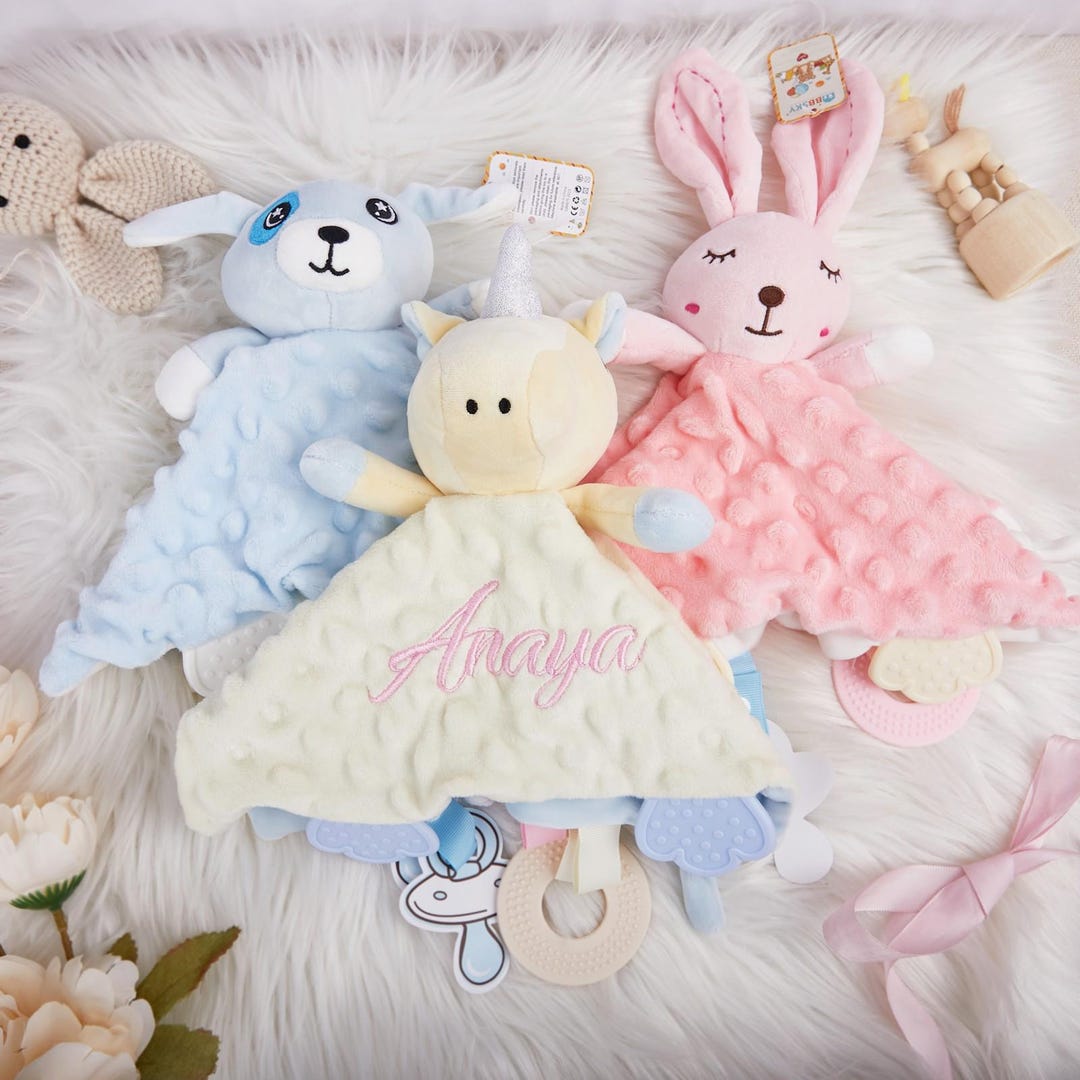 Personalized Security Blanket for Girls and Boys -embroidered Name ...