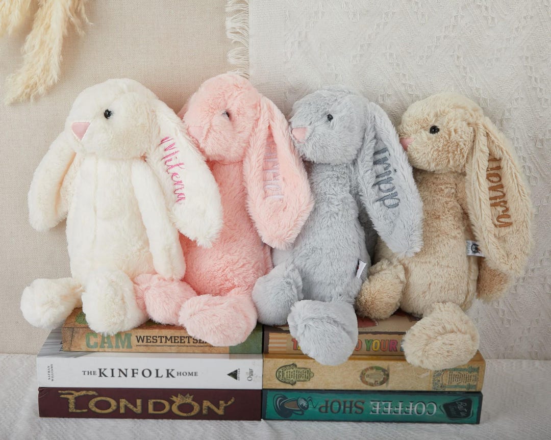 Custom Plush Rabbit Toy for Girl Boy, Bunny Stuffed Animal for Babies ...