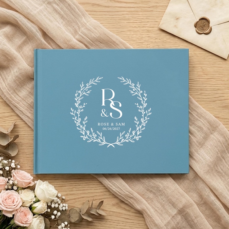 Wedding Guest Book, Personalised Guest Sign Book, 18 Designs, Polaroid ...