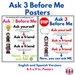 Ask 3 Before Me Classroom Sign Small Group Sign Classroom Management ...