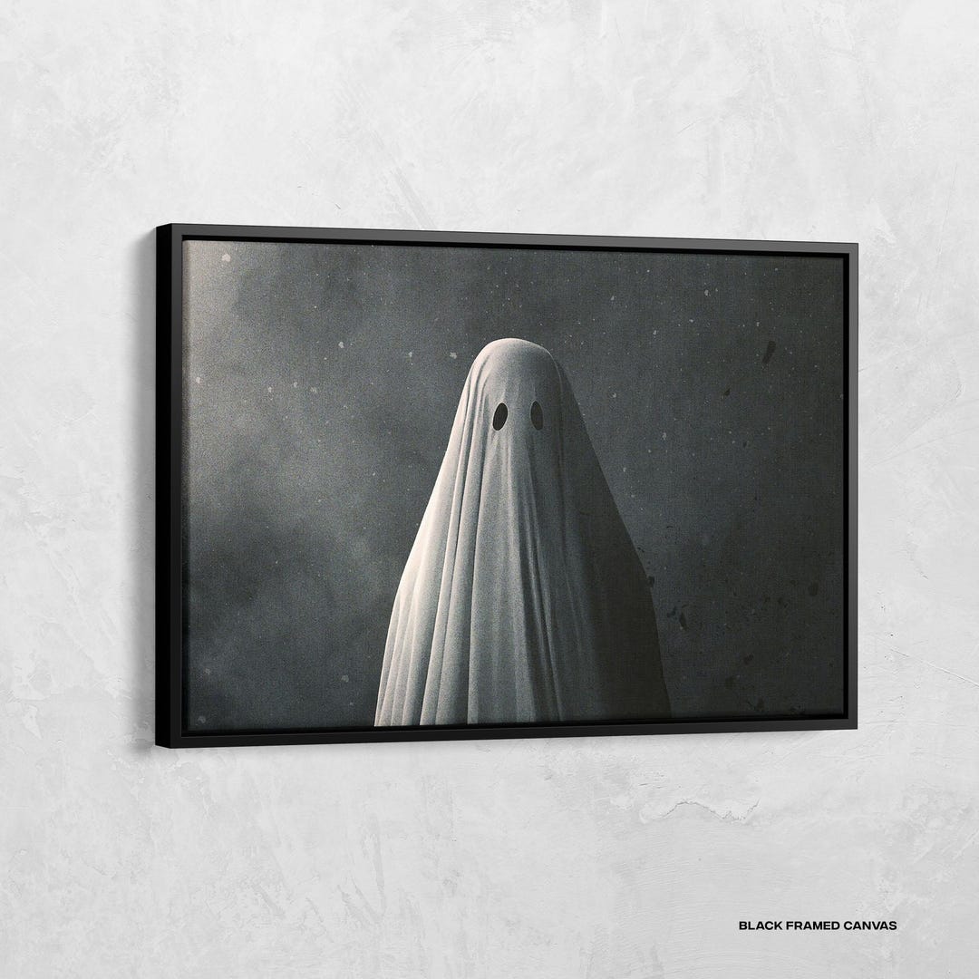 Ghost Poster, Halloween Ghost Canvas, Ghost Print, Dark Romantic Ghost ...