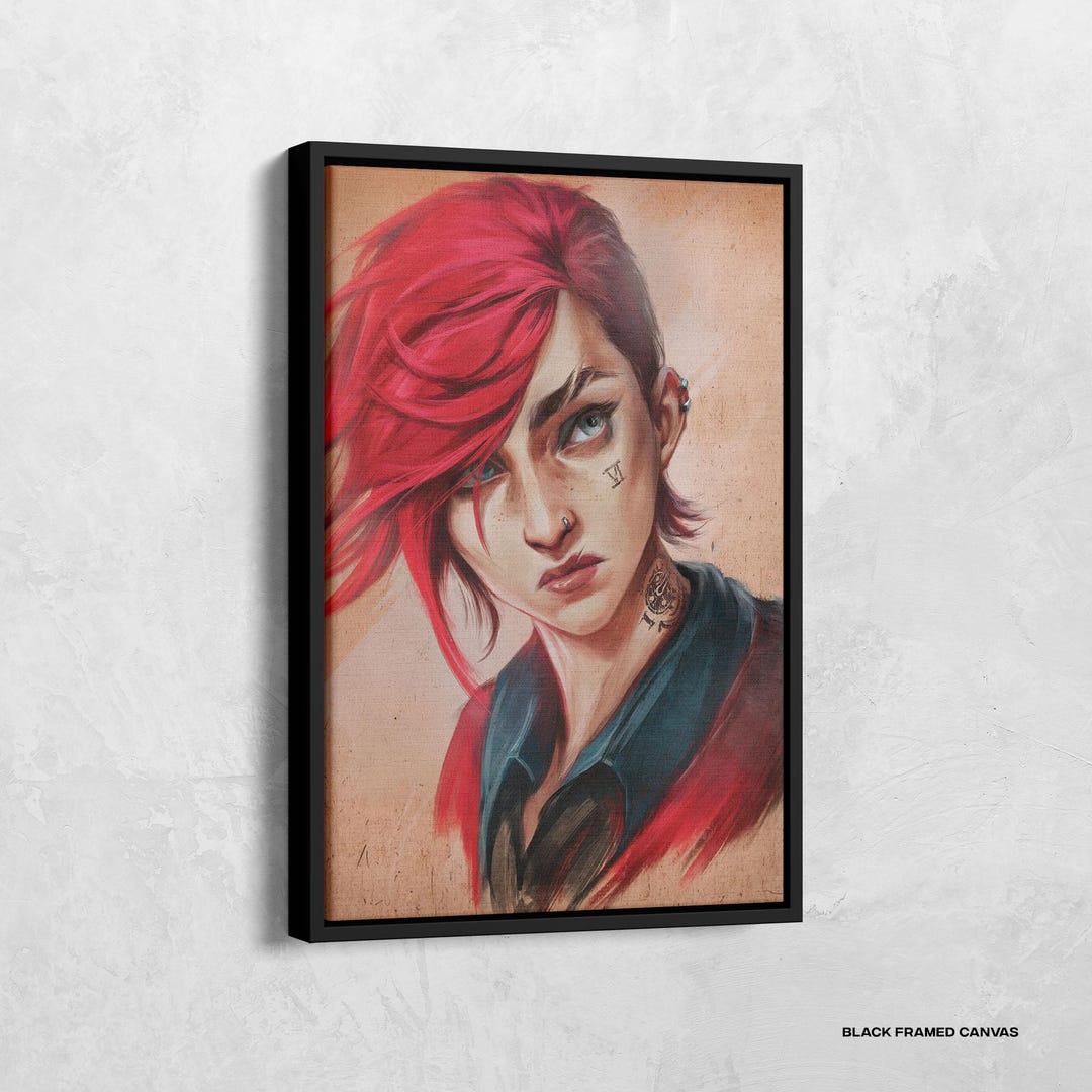 Vi Wall Art, Arcane Vi Poster, Vi Art Canvas, Arcane Movie Poster, Vi ...