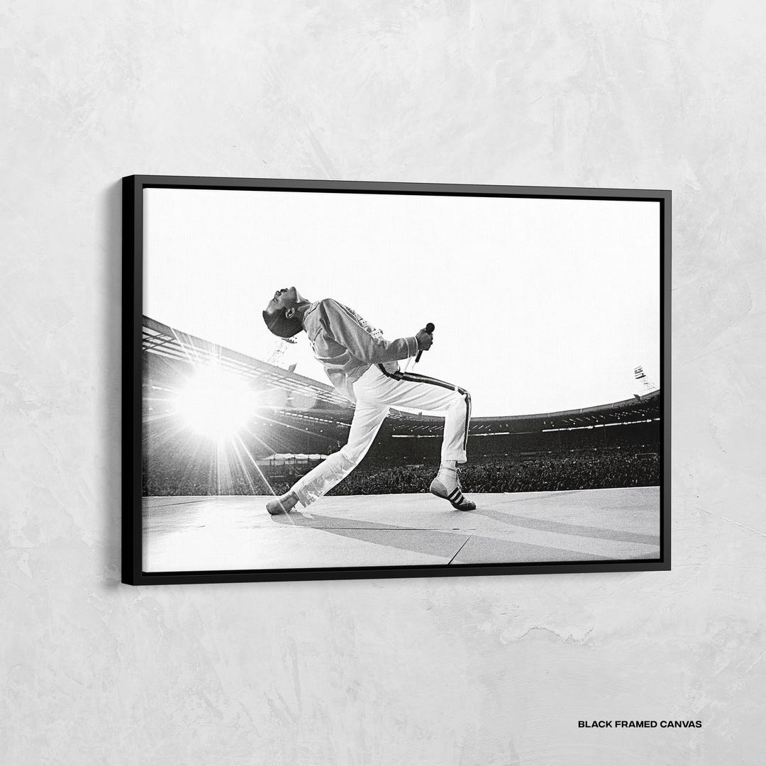 Freddie Mercury Poster, Queen Concert Canvas, Live Aid Print, London's ...
