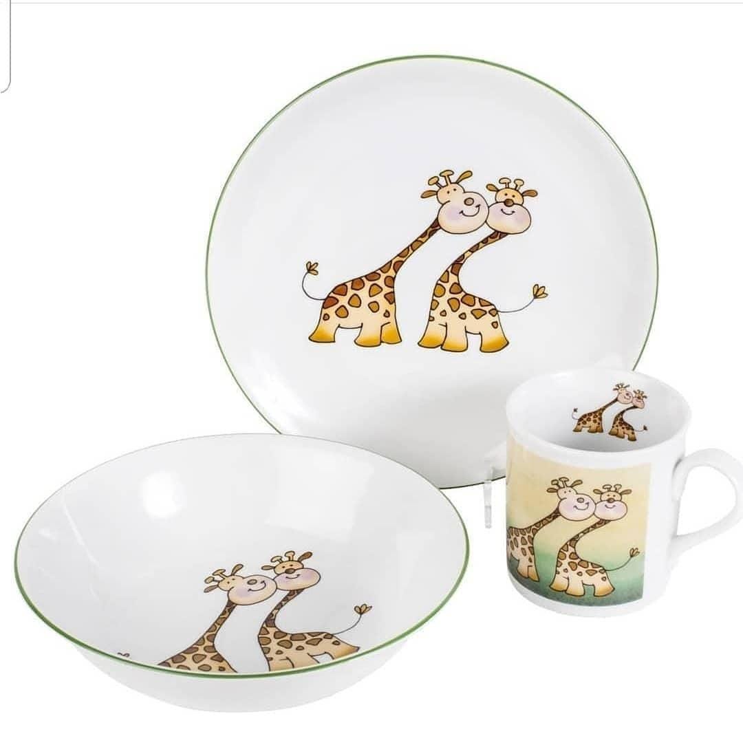 Children's Dining Set/3 Pcs,porcelain Kids Set,baby Plate Set,gift for ...
