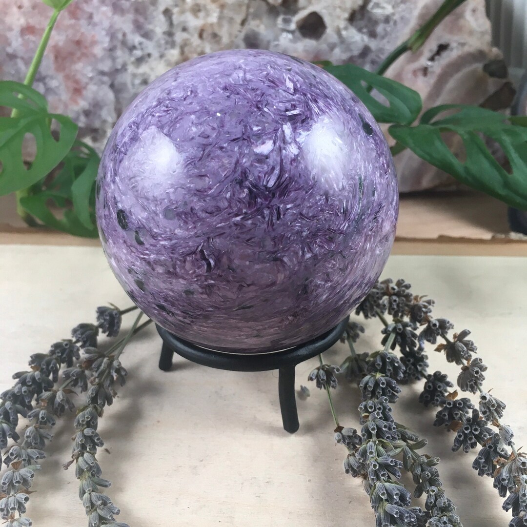 1 Charoite Sphere ~ Purple Charoite From Russia - Charoite Polished ...