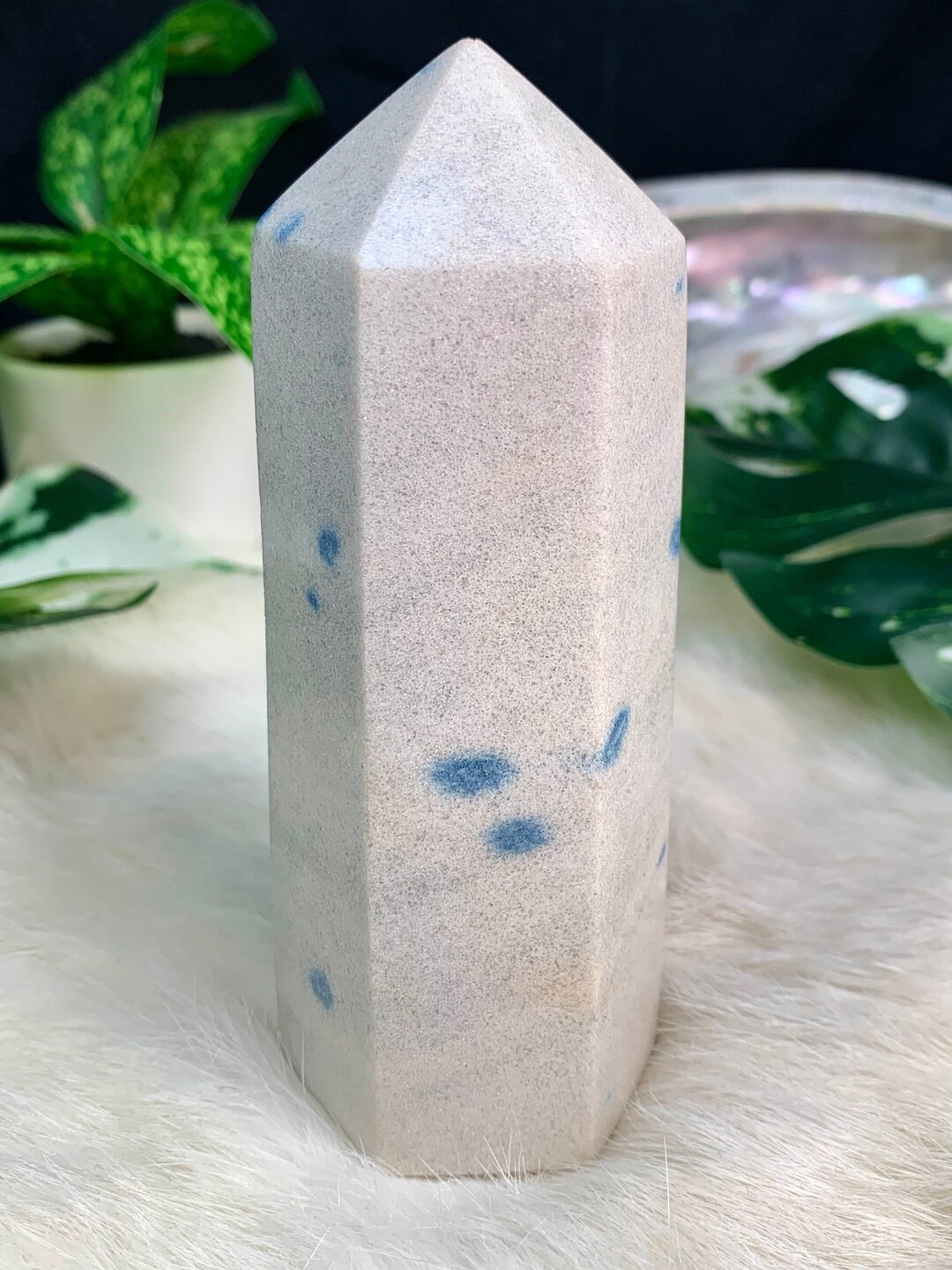 Blue Apatite & Cleavelandite Tower #3 ~ Stone From Madagascar ~blue ...