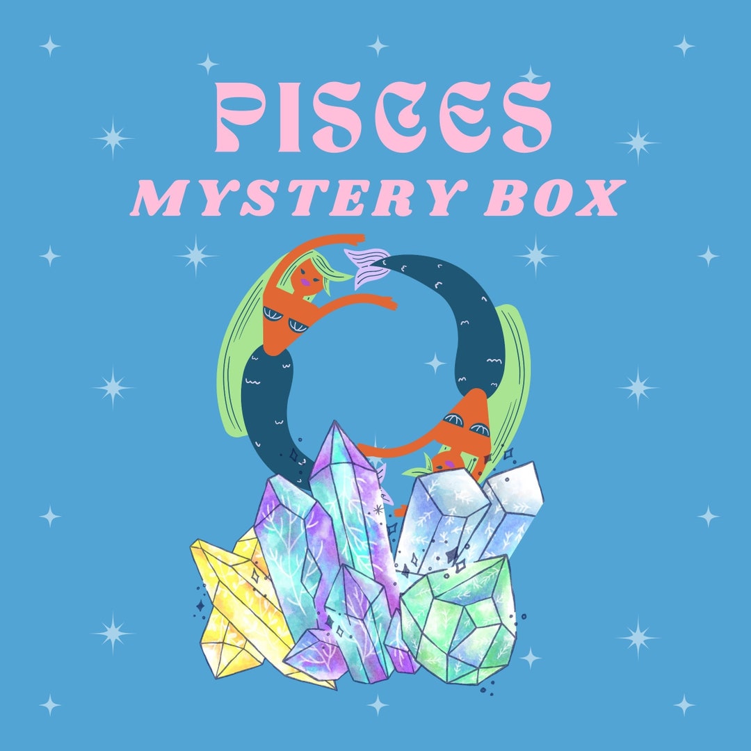 Pisces Zodiac Mystery Box - Surprise Crystal & Gemstone Gift Variety ~ Pisces Astrology Sign ...