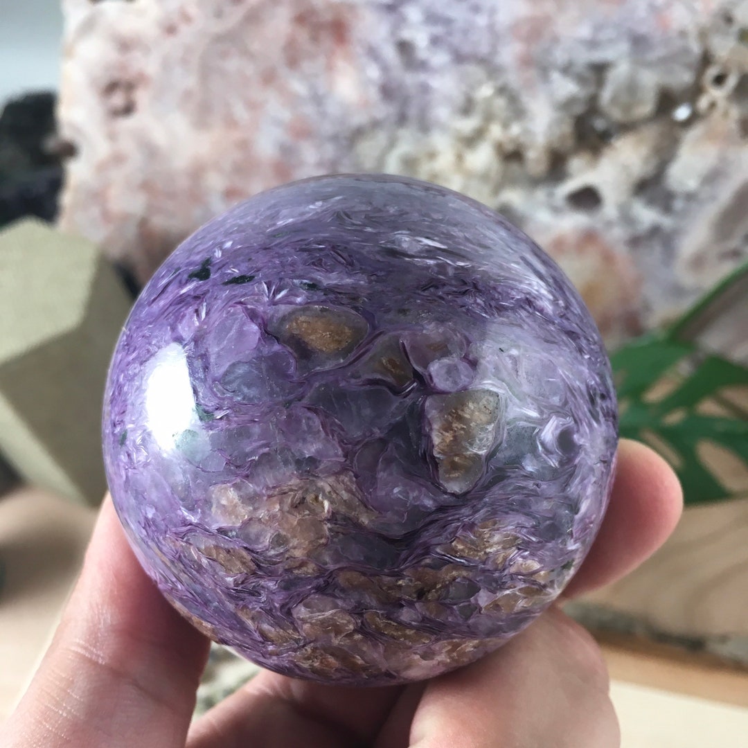 1 Charoite Sphere ~ Purple Charoite From Russia - Charoite Polished ...