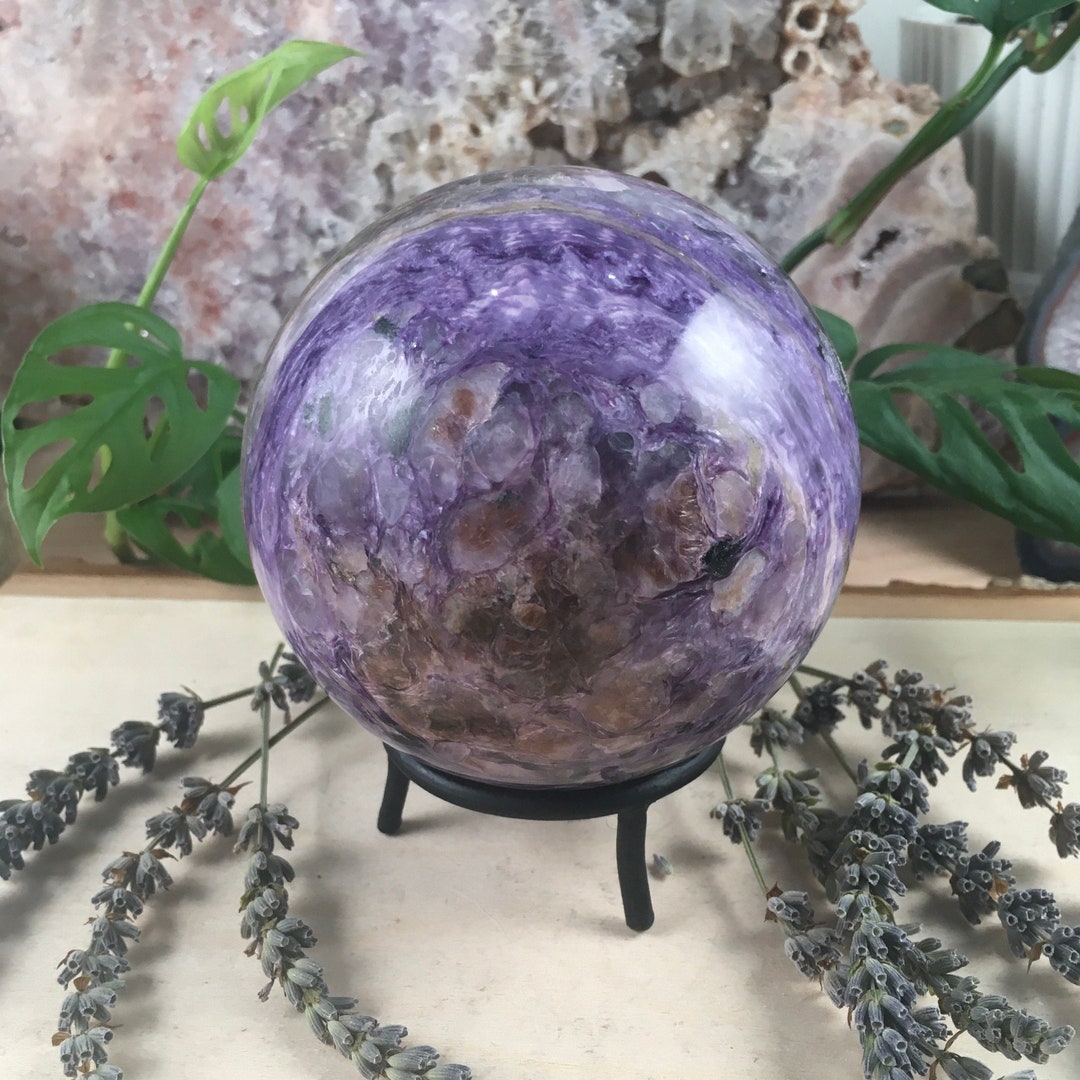 1 Charoite Sphere Purple Charoite from Russia Charoite Polished Sphere ...