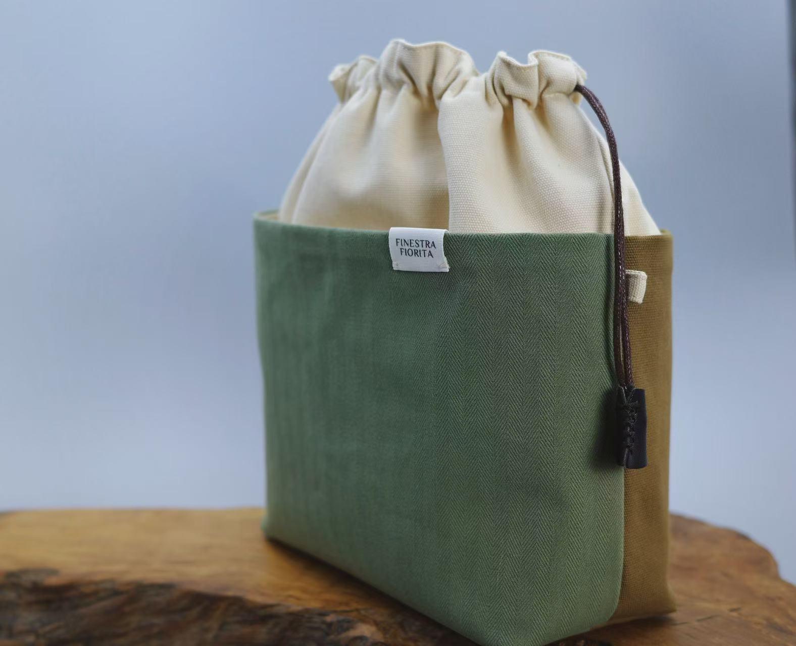 Canvas Drawstring Project Bag: Tote Organizer, Handbag Liner - Etsy