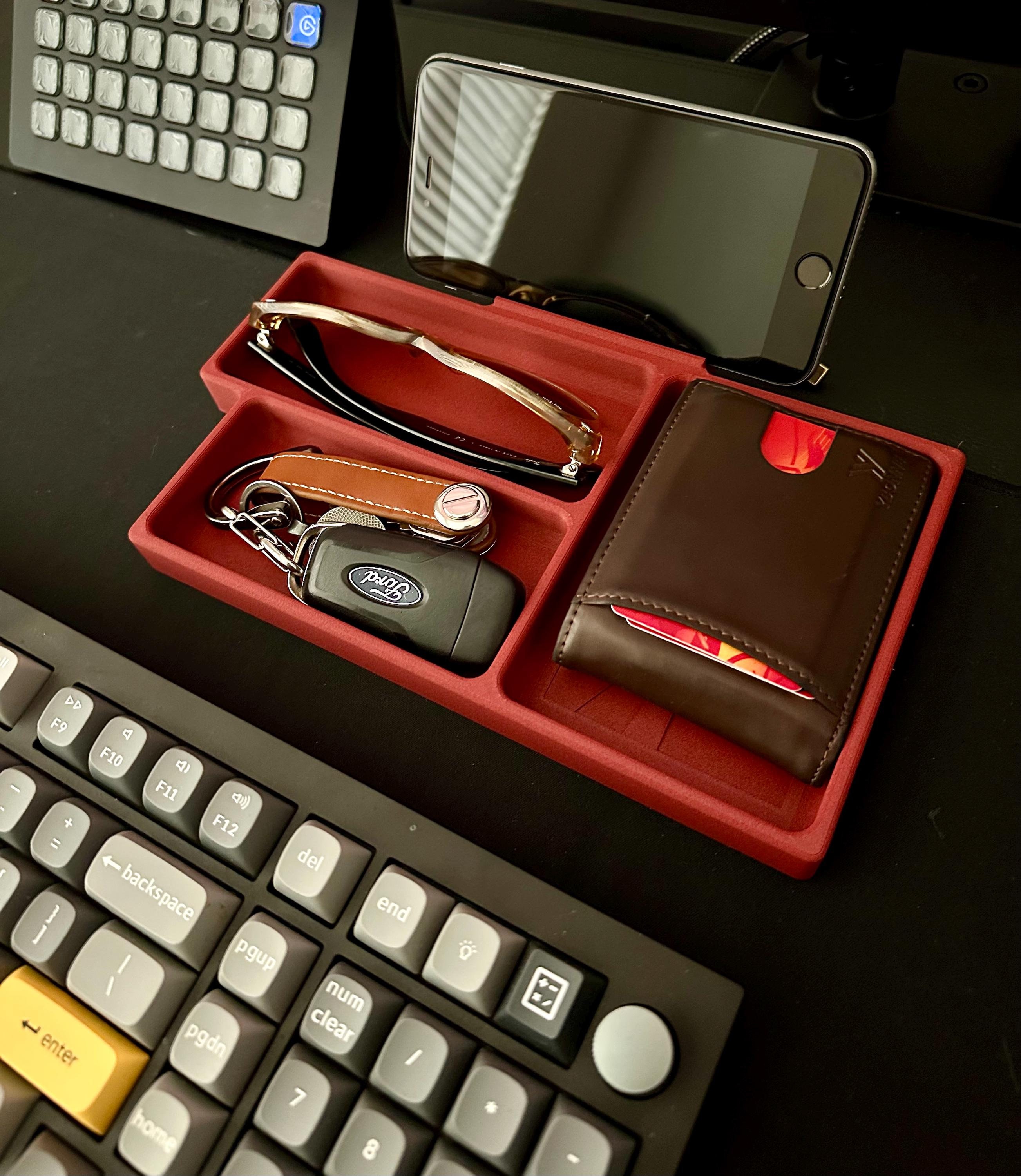 3D Printed Desk Organizer Wallet, Keys, Sunglasses Holder With Phone ...