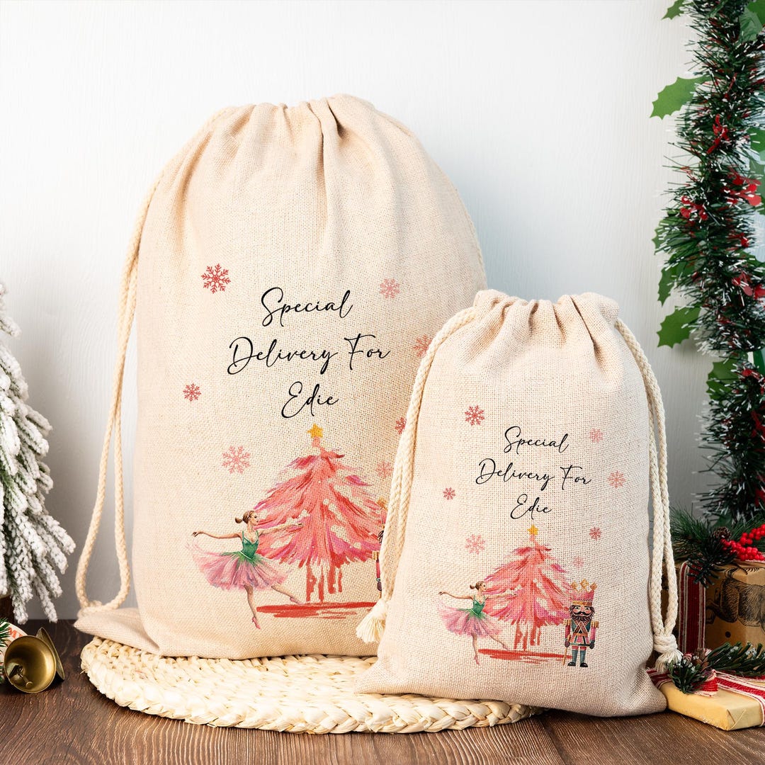 Custom Christmas Toy Sack With Name, Personalised Christmas Sack ...