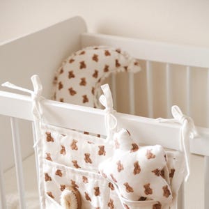 Adorable Multi-purpose Crib Organizer – Heart Bunny Family Design ...